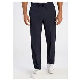 Stoffhose LINDBERGH "Freizeithose Relaxed Fit", Herren, Gr. XL, blau (navy), Obermaterial: 65% Polyester, 31% Viskose, 4% Elasthan, meliert, relaxed fit, Hosen Stoffhose