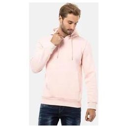 Cipo & Baxx Sweatshirt CIPO & BAXX "Sweatshirts", Herren, Gr. L, pink, 70% Baumwolle, 30% Polyester, unifarben, Basic, regular fit normal, Rippb&uuml;ndchen, Sweatshirts Sweatshirt, mit Kapuze, CL557