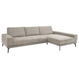 Ecksofa "SO 3600 optimaler Sitzkomfort in Federkern o. Kaltschaum, 2 Sitzh&ouml;hen", grau (kama stone), B:293cm H:87cm T:180cm, 100% Polyester, SET ONE BY Musterring, Sofas, Ecksofa, Sitzh&ouml;he 42 cm, Federkern, B 293 x T 180 cm, Kama stone