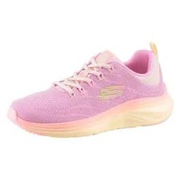 Sneaker Skechers "VAPOR FOAM-SUMMER JOURNEY", Damen, Gr. 40, bunt (rosa, gelb), Textil, kontrastfarbene Details, Schuhe Sneaker, Laufschuh, Freizeitschuh mit komfortabler Vapor Foam