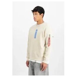 Sweater Alpha Industries "Alpha PP Sweatshirt", Herren, Gr. 3XL, wei&szlig; (vintage wei&szlig;), Obermaterial: 80% Baumwolle, 20% Polyester, regular fit, Sweatshirts Sweater