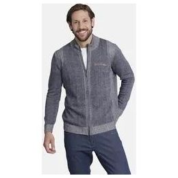 Strickjacke Jan Vanderstorm "Strickjacke INGRABAN", Herren, Gr. 4XL, blau (blau melange), Obermaterial: 50% Baumwolle CO. 50% Polyacryl PAN., unifarben, normal, Strickjacken Strickjacke