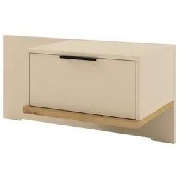 Nachtschrank Musterring "Isabelle", beige (champagner, dekor), B:90cm H:43cm T:47cm, Holzwerkstoff, Schr&auml;nke, Nachtschrank, verschiedene Farben, Unterboden in Eiche, Ma&szlig;e B50/90 x H43 x T47 cm