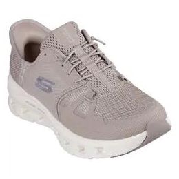 Slip-On Sneaker Skechers "Vegan Slip-ins: Glide-Step Pro", Damen, Gr. 38, grau (taupe), Synthetik, Textil, Schuhe Sneaker, Sneaker, Slipper, Freizeitschuh mit Hands Free Slip-ins Funktion, Topseller
