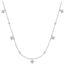 Collier "mit Behang, wei&szlig;e Zirkonia, Silber 925", wei&szlig;, Giorgio Martello MILANO, Halsketten, Herren, 45cm, Silber 925 (Sterlingsilber), Collier