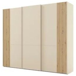 Schwebet&uuml;renschrank Musterring "Isabelle", beige (champagner, dekor), B:278,9cm H:236cm T:67cm, Hartfaserplatte, Holzwerkstoff, Schr&auml;nke, Schwebet&uuml;renschrank, T&uuml;ren mit Lamellenoptik, verschiedene Gr&ouml;&szlig;en und Farben, H&ouml;he 236cm