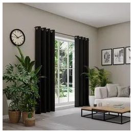 Neutex for you! Vorhang nach Ma&szlig; NEUTEX FOR YOU "VELVETDREAM", schwarz, B:137cm H:260cm, Jacquard, Obermaterial: 100% Polyester, Gardinen nach Ma&szlig;, Uni Blackout mit samtiger Oberfl&auml;che