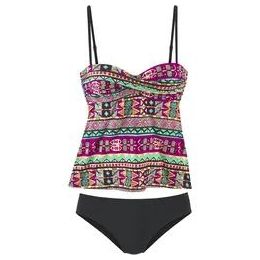 B&uuml;gel-Tankini Buffalo, Damen, Gr. 44, Cup B, pink (pink bedruckt), Microfaser, bedruckt, Bikini-Sets, mit farbenfrohen Design