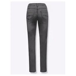 5-Pocket-Jeans Casual Looks, Damen, Gr. 54, Normalgr&ouml;&szlig;en, grau (grau denim), 81% Baumwolle, 17% Polyester, 2% Elasthan, unifarben, lang, Jeans 5-Pocket-Jeans