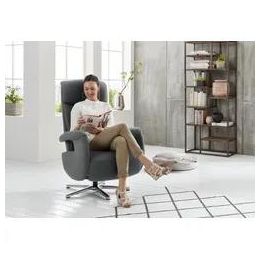 Relaxsessel DIE PLANBAR "MP-RS18073", grau (longlife easy slate), B:71cm H:110cm T:83cm, 100% Polyester, Sessel, Relaxsessel, 360 drehbar, inkl. man. Kopfpolsterverstellung u. Relax-Funktion