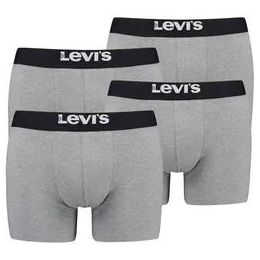 Levi's Boxershorts LEVI'S "Boxershort 4er Pack", Herren, Gr. M, grau (grau melange), Obermaterial: 95% Baumwolle CO. 5% Elasthan EL., Unterhosen