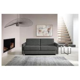 Schlafsofa Bali "JUNARA, Dauerschl&auml;fer mit zweigeteiltem Lattenrost", grau, B:225cm H:18cm T:101cm, 100% PES, Sofas, Schlafsofa, 160er u. 180er Breite, 2 Matratzenvarianten