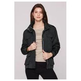 Outdoorjacke SOCCX, Damen, Gr. M, schwarz, Web, Material: 100% Polyamid, Futter: 100% Polyester, unifarben, regular fit normal, eingesetzt B&uuml;ndchen, Jacken Outdoorjacke, mit Stehkragen & Kapuze