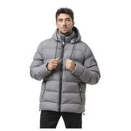 Cipo & Baxx Winterjacke CIPO & BAXX "Jacke", Herren, Gr. S, grau (anthrazit), Stoff, 100% Polyester, unifarben, regular fit normal, Jacken Winterjacke, im Steppdesign