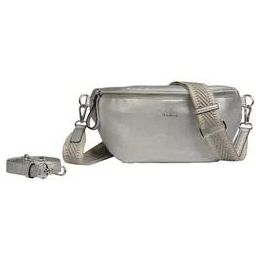 Bauchtasche Gabor "Silena", Damen, Gr. B/H/T: 30cm x 15,5cm x 9,5cm, silber, Polyurethan, clean, gepflegt, gepr&auml;gtes Muster, unifarben, Taschen, hochwertig gewebte Gurtband und ein filigranes Logo