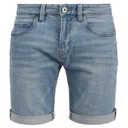 Jeansshorts INDICODE "Jeansshorts IDQuentin", Herren, Gr. L, N-Gr, blau (blau wash), Web, Obermaterial: 98% Baumwolle CO. 2% Elasthan EL., unifarben, Basic, regular fit kurz, Jeans Jeansshorts
