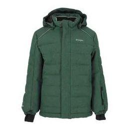 Skijacke ZIGZAG "Nino", Jungen, Gr. 110, gr&uuml;n, 100% Polyester, unifarben, normal, ohne Ausschnitt, Jacken Skijacke, im gesteppten Design mit wasserdichter Qualit&auml;t