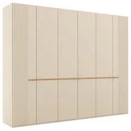 Dreht&uuml;renschrank Musterring "Isabelle", beige (champagner, dekor), Schr&auml;nke, Champagner-Dekor, B/H/T: 295,2cm x 216cm x 58cm, T&uuml;ren: 6 Stk. Lamellen im Korpus-Farbton, Hartfaserplatte, Holzwerkstoff, Dreht&uuml;renschrank, Lamellen in Korpusfarbe, Griffe in silber, versch. Gr&ouml;&szlig;en und Farben, B:295,2cm H:216cm T:58cm