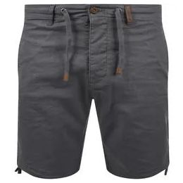 Leinenhose INDICODE "Leinenhose IDMoses", Herren, Gr. XXL, N-Gr, grau (iron), Obermaterial: 55% Leinen LI. 45% Baumwolle CO., regular fit kurz, Hosen