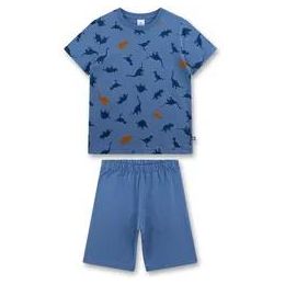Schlafanzug Sanetta "Pyjama", Jungen, Gr. 128, blau, Obermaterial: 100% Baumwolle CO., Homewear-Sets Schlafanzug