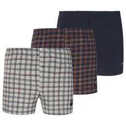 Boxershorts CHARLES COLBY "3er Pack Boxershorts LORD KERRIS", Herren, Gr. 3XL, blau (dunkelblau gemustert), Obermaterial: 95% Baumwolle CO. 5% Elasthan EL., Unterhosen