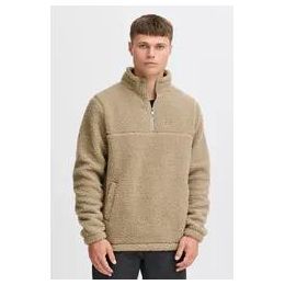 Fleecepullover Blend "BHTotten", Herren, Gr. M, dune, 100% Polyester, unifarben, regular fit normal, ohne Ausschnitt, Sweatshirts Fleecepullover, L&auml;ssiger Troyer in Teddy-Optik