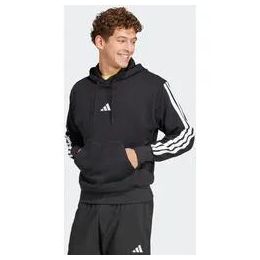 Kapuzensweatshirt Adidas SPORTSWEAR "M 3S FT HD", Herren, Gr. XL, schwarz-wei&szlig; (schwarz, wei&szlig;), Obermaterial: 55% Baumwolle, 36% Polyester, 9% Viskose, Sweatshirts