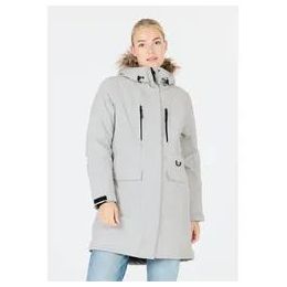 Parka WHISTLER "Bluff", Damen, Gr. 36, grau (hellgrau), 92% Polyester, 8% Elasthan, unifarben, normal, ohne Ausschnitt, Jacken Parka, mit wasserdichten und w&auml;rmenden Eigenschaften