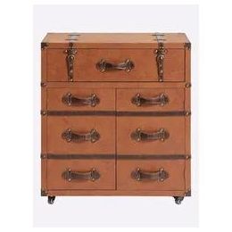 Kommode Heine HOME, braun, B:80cm H:87,5cm T:40cm, Kunststoff, MDF, Polyester, Sideboards, Kommode