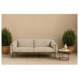 2-Sitzer Home Affaire "Lumi", beige (sandstone), B:186cm H:73cm T:96cm, 100% Olefin, Sofas, Outdoor Gartensofa, wetterfeste Materialien, Breite 186 cm