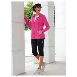 Shirtjacke Catamaran "Sportjacke", Damen, Gr. 48/50, pink (fuchsia, schwarz), 92% Polyester, 8% Elasthan, unifarben, Shirts Shirtjacke
