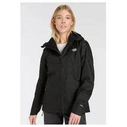 Funktionsjacke The North Face "W QUEST TRICLIMATE", Damen, Gr. S, schwarz (tnf schwarz, npf), Web, Obermaterial: 100% Polyester, Jacken Funktionsjacke, mit regulierbarem Elastikband an der Kapuze, aus Polyester
