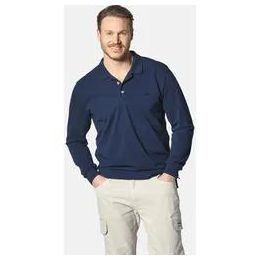 Langarm-Poloshirt Jan Vanderstorm "Langarm-Poloshirt ELLIS", Herren, Gr. 4 XL, blau (royal blau), Obermaterial: 100% Baumwolle CO., Shirts