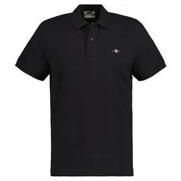 Poloshirt Gant "Poloshirt Regular Shield Pique Polo 1er Pack", Herren, Gr. 5XL, schwarz, Obermaterial: 100% Baumwolle CO., Shirts