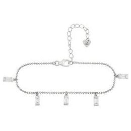 CAI Armband CA&Iuml; "925/- Sterling Silber rhodiniert Anh&auml;nger Zirkonia Baguette", wei&szlig; (wei&szlig;, wei&szlig;), Armb&auml;nder, Damen, 15+4cm, Silber 925 (Sterlingsilber), gl&auml;nzend, Armband