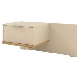 Nachtschrank Musterring "Isabelle", beige (champagner, dekor), B:90cm H:43cm T:47cm, Holzwerkstoff, Schr&auml;nke, Nachtschrank, verschiedene Farben, Unterboden in Eiche, Ma&szlig;e B50/90 x H43 x T47 cm