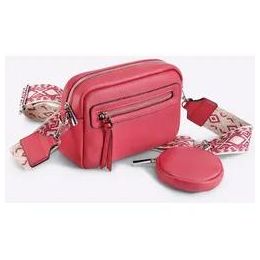Handtasche Heine, Damen, Gr. B/H/T: 19cm x 14cm x 8cm, pink, Microfaser, Viskosemischung, unifarben, Taschen Handtasche