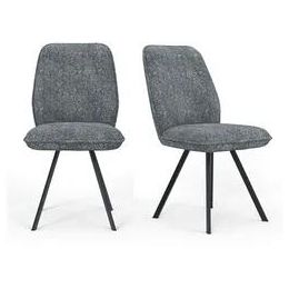Esszimmerstuhl OTTO HOME "Mily Essstuhl, Wohnstuhl, Polsterstuhl, 4-Fu&szlig;stuhl", schwarz (jet schwarz, schwarz), B:54,5cm H:91cm T:61cm, Holzwerkstoff, Metall, Polyester, St&uuml;hle, Esszimmerstuhl