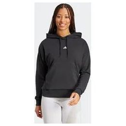 Kapuzensweatshirt Adidas SPORTSWEAR "ESSENTIALS SMALL LOGO FRENCH TERRY HOODIE", Damen, Gr. L, schwarz-wei&szlig; (schwarz, wei&szlig;), Obermaterial: 70% Baumwolle, 30% Polyester, angesetztes B&uuml;ndchen, Sweatshirts