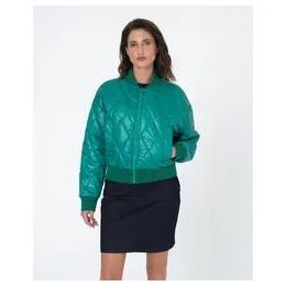 Steppjacke FRESHLIONS "Andrea", Damen, Gr. S, blau (petrol), 100% Polyester, unifarben, lang, Jacken Steppjacke, mit weicher Textur