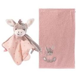 Schmusetuch Sterntaler "Geschenkset Emmi Girl", Baby, rosa (zartrosa), Baumwolle, Polyester, Schnuffelt&uuml;cher