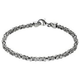 Armband ZEEme "Silber 925 poliert K&ouml;nigskette 3mm breit", wei&szlig;, Armb&auml;nder, Damen, 21cm, Silber 925 (Sterlingsilber), gl&auml;nzend, Armband