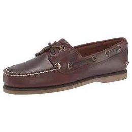 Bootsschuh Timberland "CLASSIC BOAT BOAT SHOE", Herren, Gr. 41, rot (rotbraun), Leder, Schuhe Bootsschuh, Classic Bootsschuh aus Timberland Premium Leder, Topseller