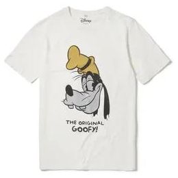 T-Shirt Recovered "Disney Goofy The Original Goof", Damen, Gr. XL, beige (natur), 100% Baumwolle, bedruckt, Rundhals, Shirts T-Shirt, im zeitlosen Design