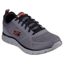 Schn&uuml;rschuh Skechers "TRACK-LESHUR", Herren, Gr. 39, grau (dunkelgrau), Lederimitat, Textil, Schuhe Schn&uuml;rschuh, Freizeitschuh, Trainingsschuh im Materialmix