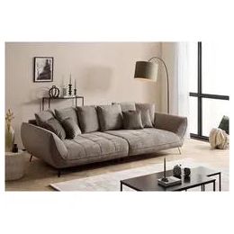 Big-Sofa exxpo - SOFA FASHION "Triton Mega Sofa,toller Sitzkomfort, Steppung im Sitz, Breite 311cm", grau (taupe), B:311cm H:95cm T:130cm, Sofas, Big-Sofa, inkl.10-teiliges Kissenset,gem&uuml;tliches Megasofa,viel Platz zum Relaxen, Topseller