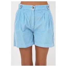 Shorts FRESHLIONS "Isabella", Damen, Gr. M, EURO-Gr&ouml;&szlig;en, blau, 100% Baumwolle, unifarben, kurz, Hosen Shorts, im klassischen Design