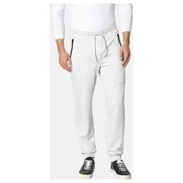 Jogginghose Babista "Jogginghose COSIMARO", Herren, Gr. L, N-Gr, grau (wei&szlig;), Obermaterial: 95% Polyester COOLMAX PES(Coolmax). 5% Elasthan EL., regular fit, Hosen Jogginghose, mit elastischem Bund