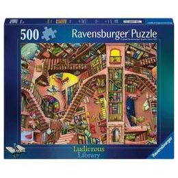 Puzzle Ravensburger "Ludicrous Libray", bunt, Puzzles, KinderB:30cm H:23cm, Pappe, Made in Germany, B:30cm H:23cm
