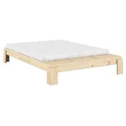 Stauraumbett KARUP DESIGN "Layers Bed Bench, Bettgestell mit Aufbewahrungsbank, mehrere Gr&ouml;&szlig;en", beige (natur), B:168cm H:36cm L:240cm, Betten, Stauraumbett, inkl. Lattenrost, excl. Matratze, FSC-zertifiziertes Massivholz